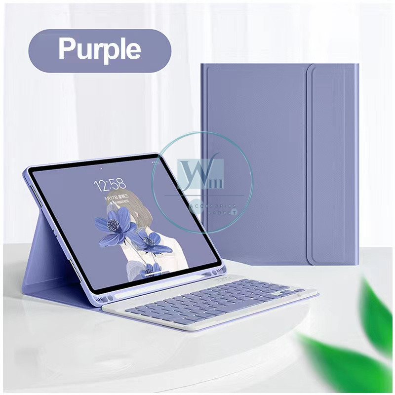 Jual Lavender ash Keyboard case ipad gen 10 10.9 2022 Book cover ...