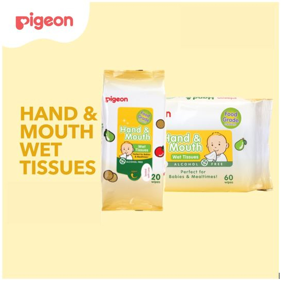 Jual PIGEON Hand and Mouth Wet Tissue | Tisu Basah Bayi (Tersedia ...