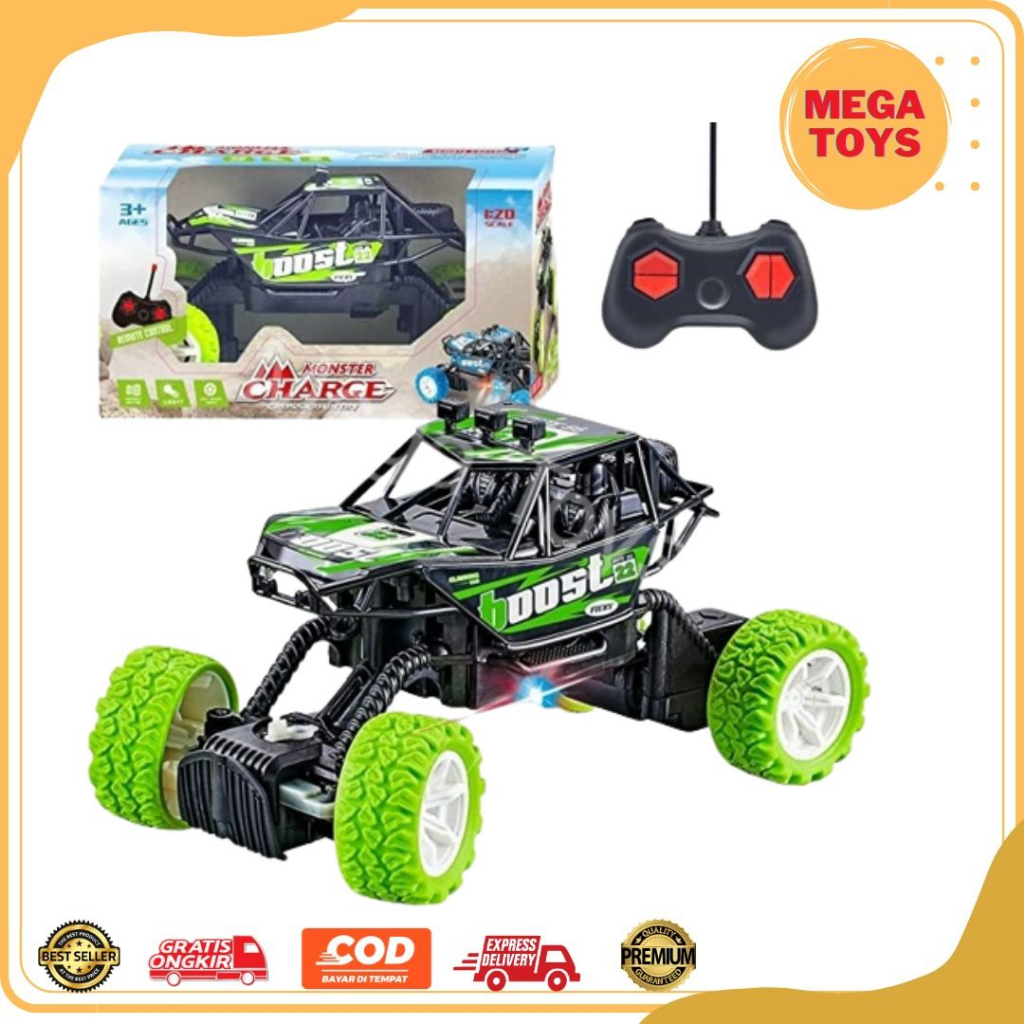 Jual MOBIL REMOTE CONTROL RC MONSTER CHARGE OFFROAD BATERAI CAS SKALA 1 ...