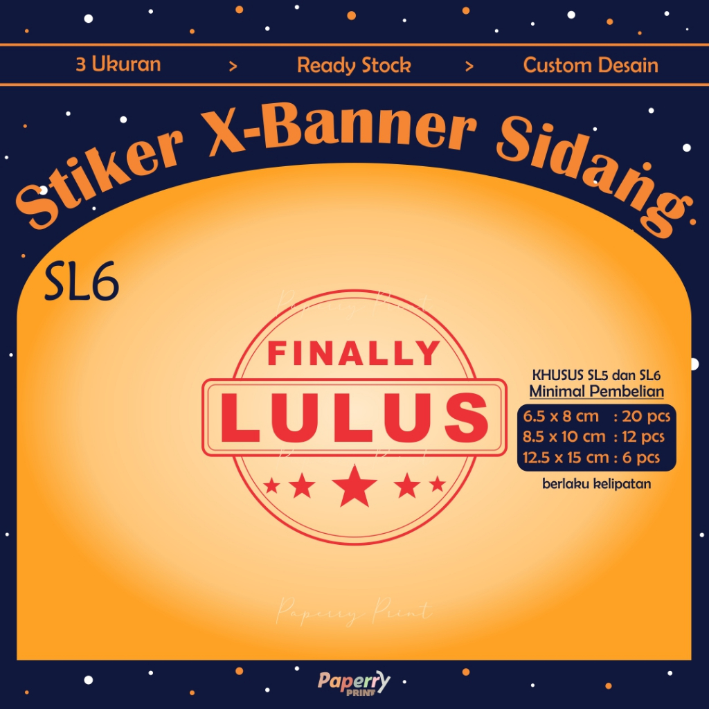 Jual [8 x 8 cm] Stiker Sidang / Stiker Wisuda / Stiker Lulus / Stiker ...