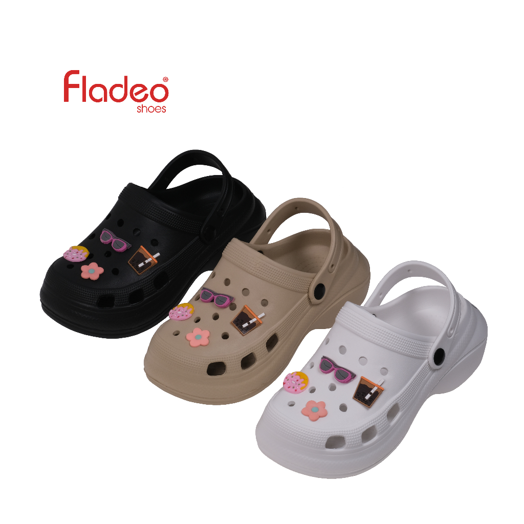Jual Fladeo F23/PLT05-1KV/Sandal Clog Wanita [ Clog Sandals ] | Shopee ...