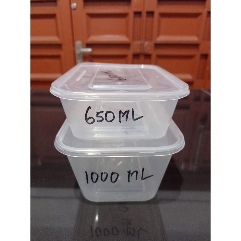 Jual Thin Wall Kotak Persegi Panjang 500ml 650 Ml 1000 Ml Shopee