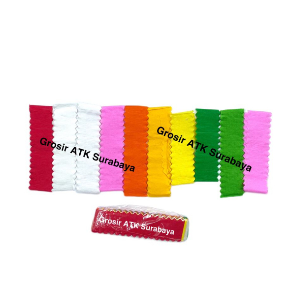 Jual ( DAPAT 10 PLASTIK KECIL ) Kertas Krep Crape Crepe Dekorasi Hiasan ...
