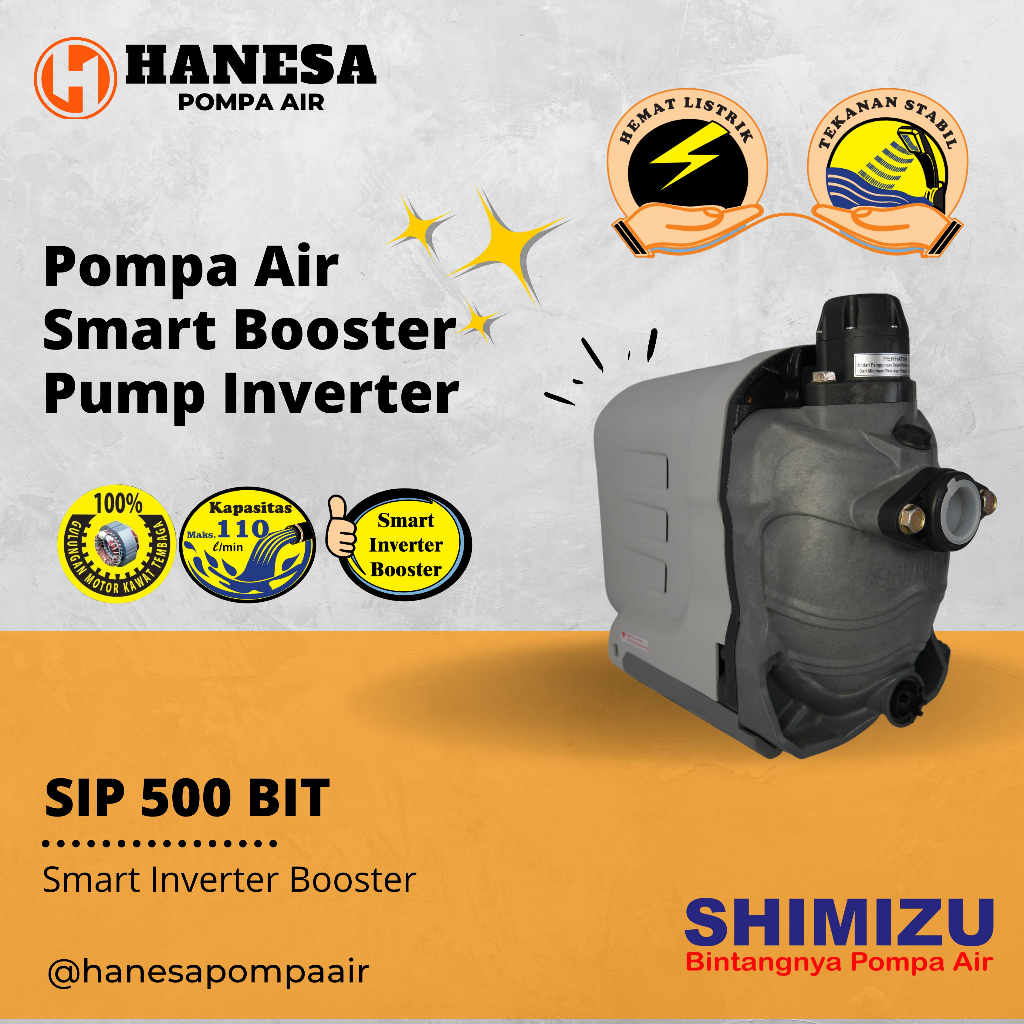 Jual Shimizu SIP 500 BIT Pompa Smart Inverter Booster | Shopee Indonesia