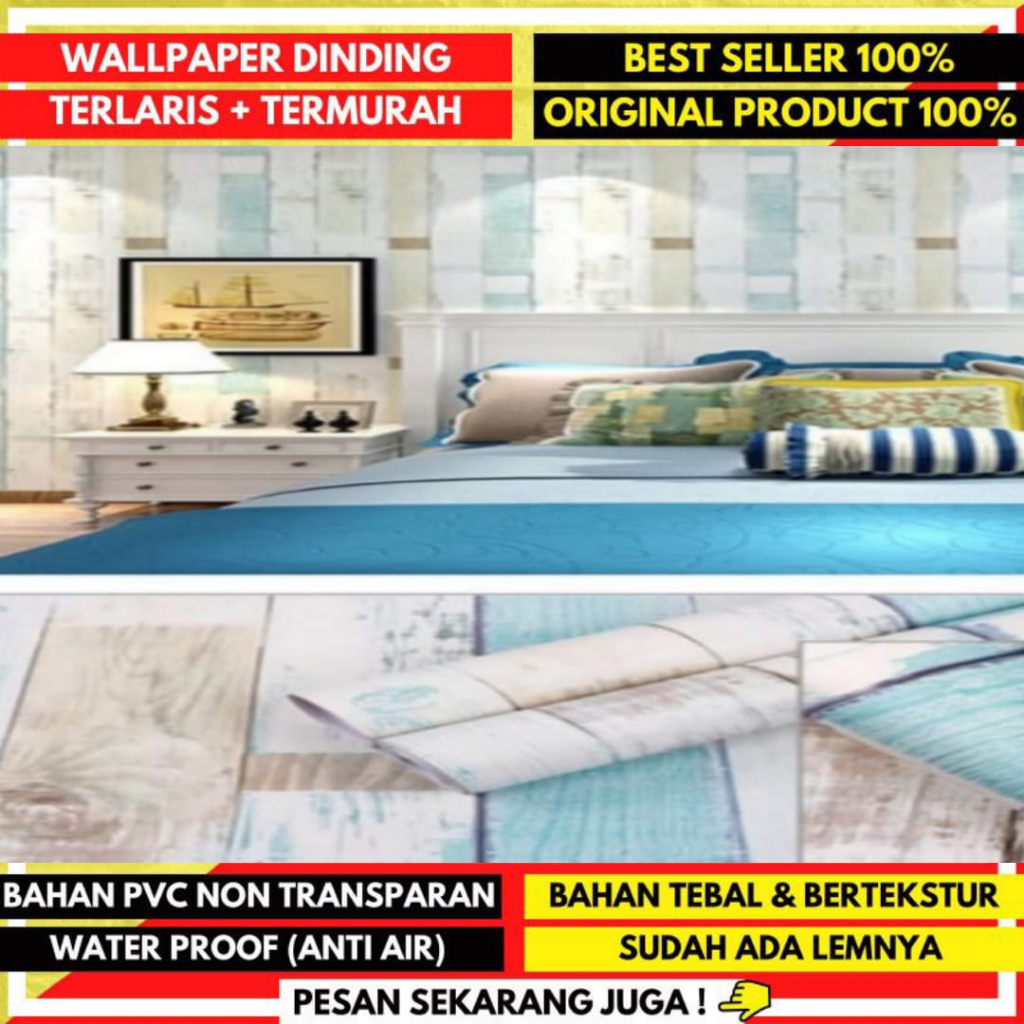 Jual Wallpaper dinding kamar tidur stiker dinding kamar tidur sticker ...