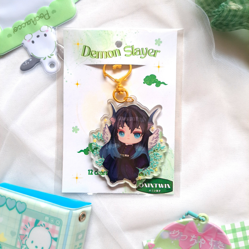 Jual Demon slayer x youkai edition keychain by Onintwin / KNY / kimetsu ...