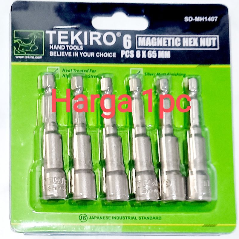 Jual tekiro magnetic hex nut 8x65mm mata roofing kunci 8mm hex roof ...