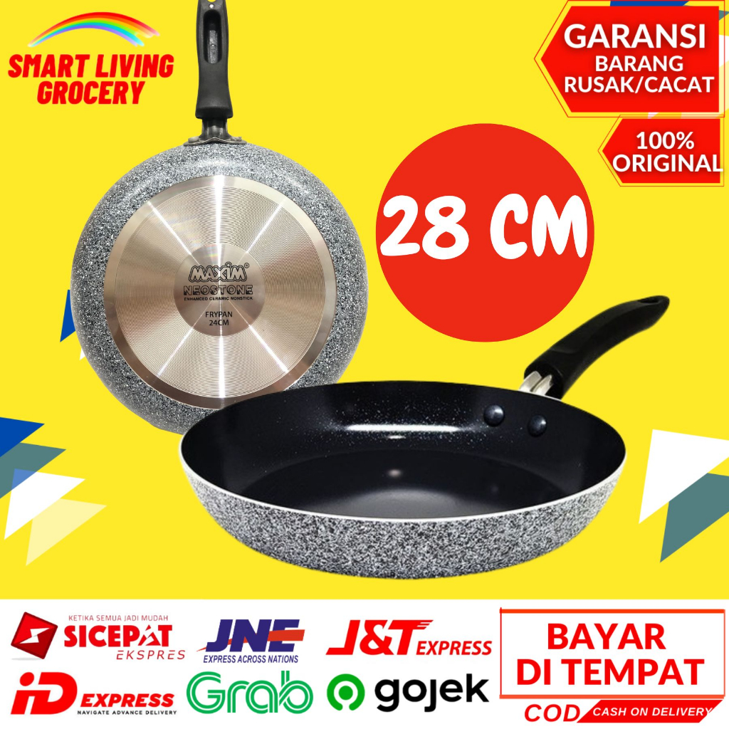 Jual TEFLON GRANITE MAXIM NEOSTONE 28 CM ALAT MEMASAK PANCI TEFLON ...