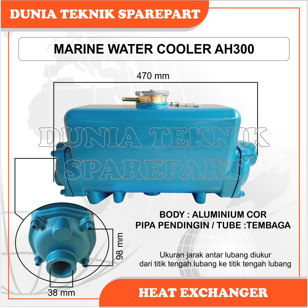 Jual AH300 RADIATOR MESIN KAPAL / MARINE WATER COOLER / MARINE HEAT ...