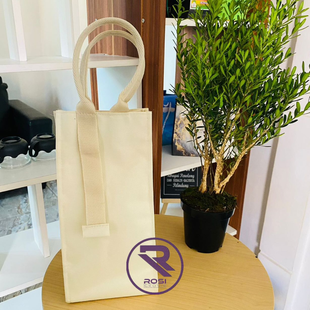 Jual Tas Botol Kanvas Natural Polos - Wine Bag Tote Bottle Tempat Minum ...
