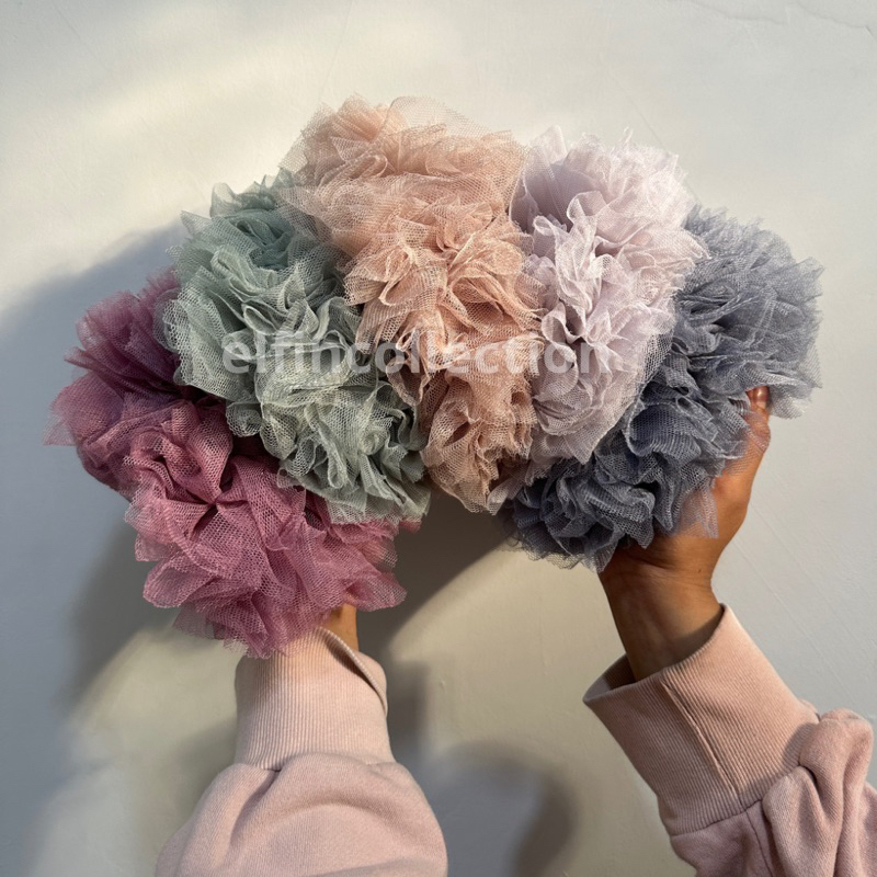 Jual SCRUNCHIE TILE CEPOL HIJAB ANTIPUSING 20CM | Shopee Indonesia