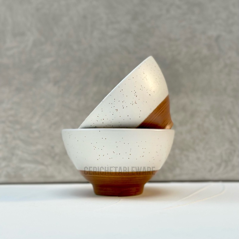 Jual Ceriche Naya Bowl Ceramic Wood Motive/ Mangkok Nasi / Korean ...