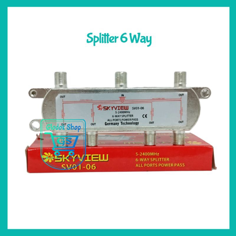 Jual SPLITTER 6 WAY / SPLITER 6 WAY / PEMBAGI SINYAL TV 6 OUTPUT ...