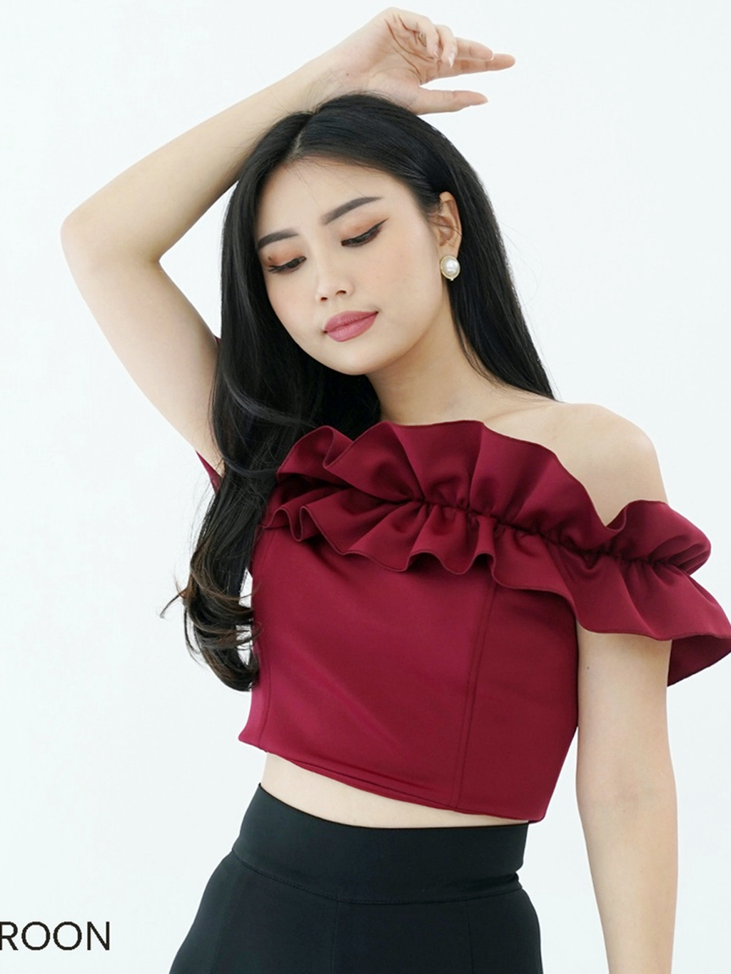 Jual Sabrina Top Ruffle Puffy Blouse Atasan Wanita | Shopee Indonesia