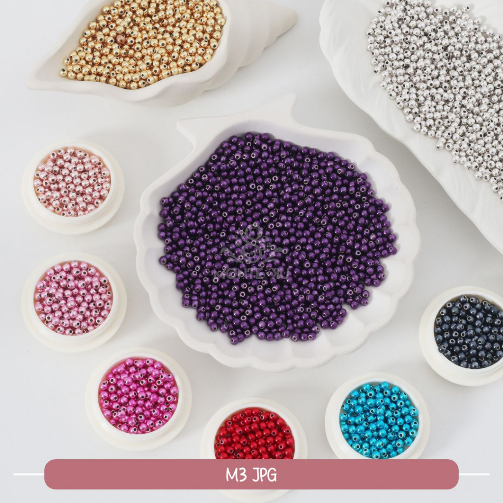 Jual Manik Mote Payet Mutiara Jepang 3mm MGB Per Pon Monte Payet Jahit ...