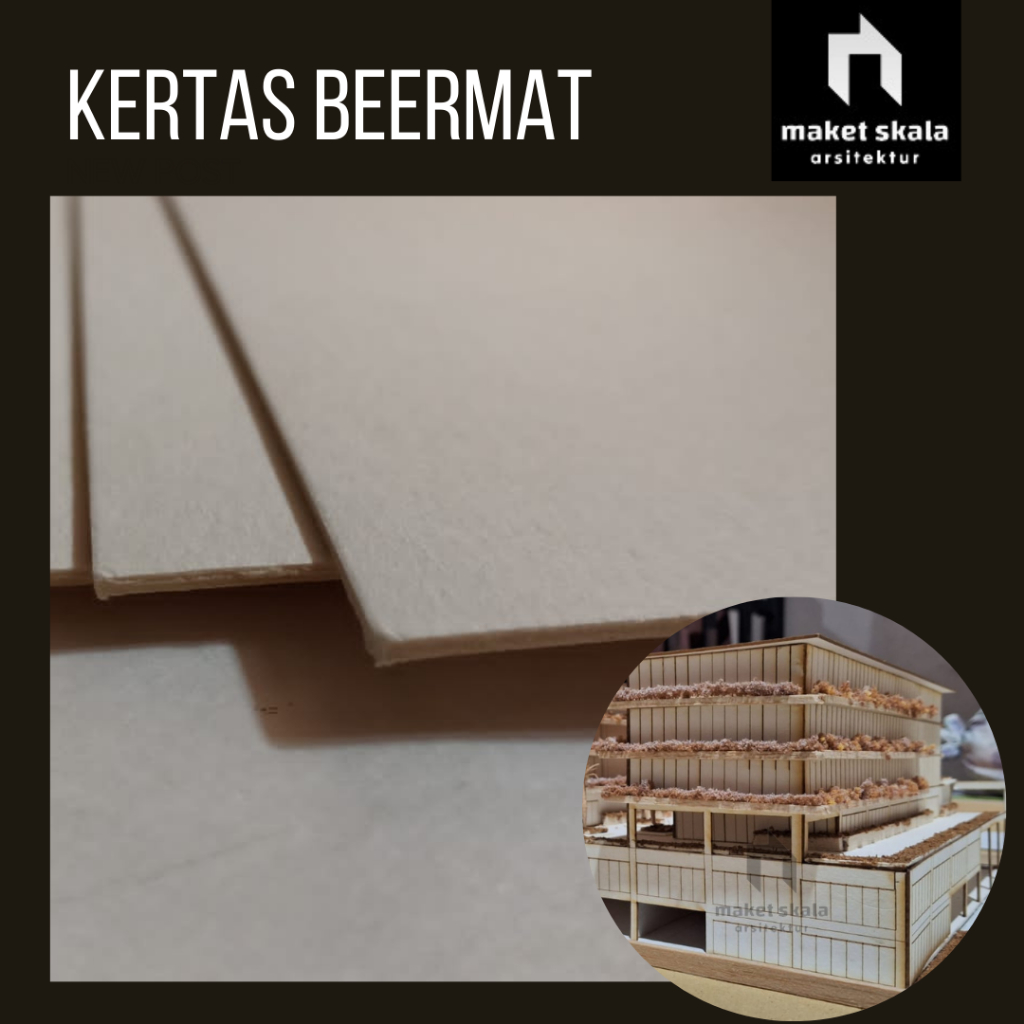 Jual Kertas Birmet Beermat 1.15 mm uk. 70x50 cm bahan maket arsitektur ...