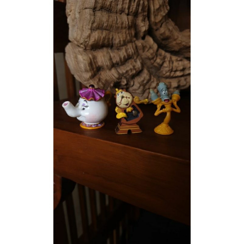 Jual disney belle beauty beast lumiere pott cogsworth figure | Shopee ...