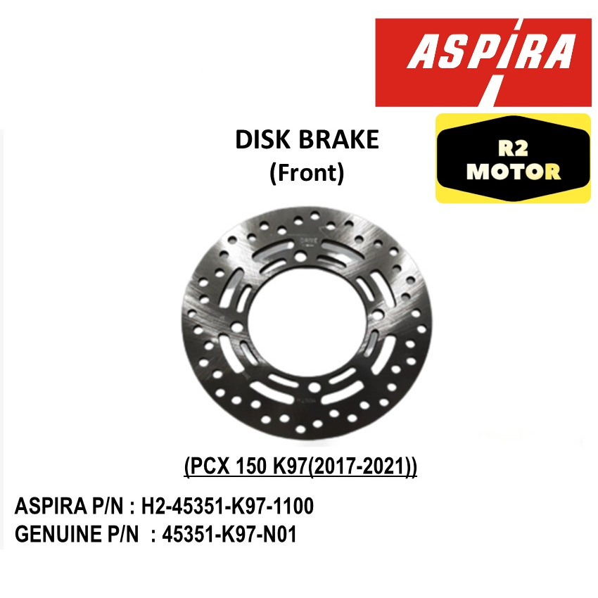 Jual PIRINGAN REM CAKRAM DISK DISC BRAKE K97 ASPIRA PCX 150 VARIO 160 ...