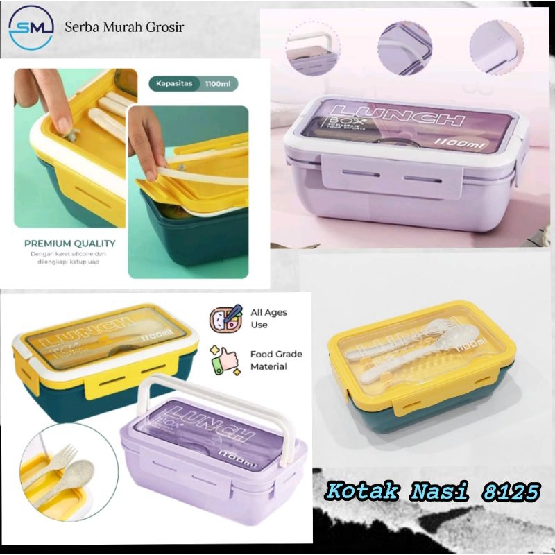 Jual Tempat Makan Sekolah dan kantor/Tempat bekal/Lunch Box Kotak Makan 1100ML | Shopee Indonesia