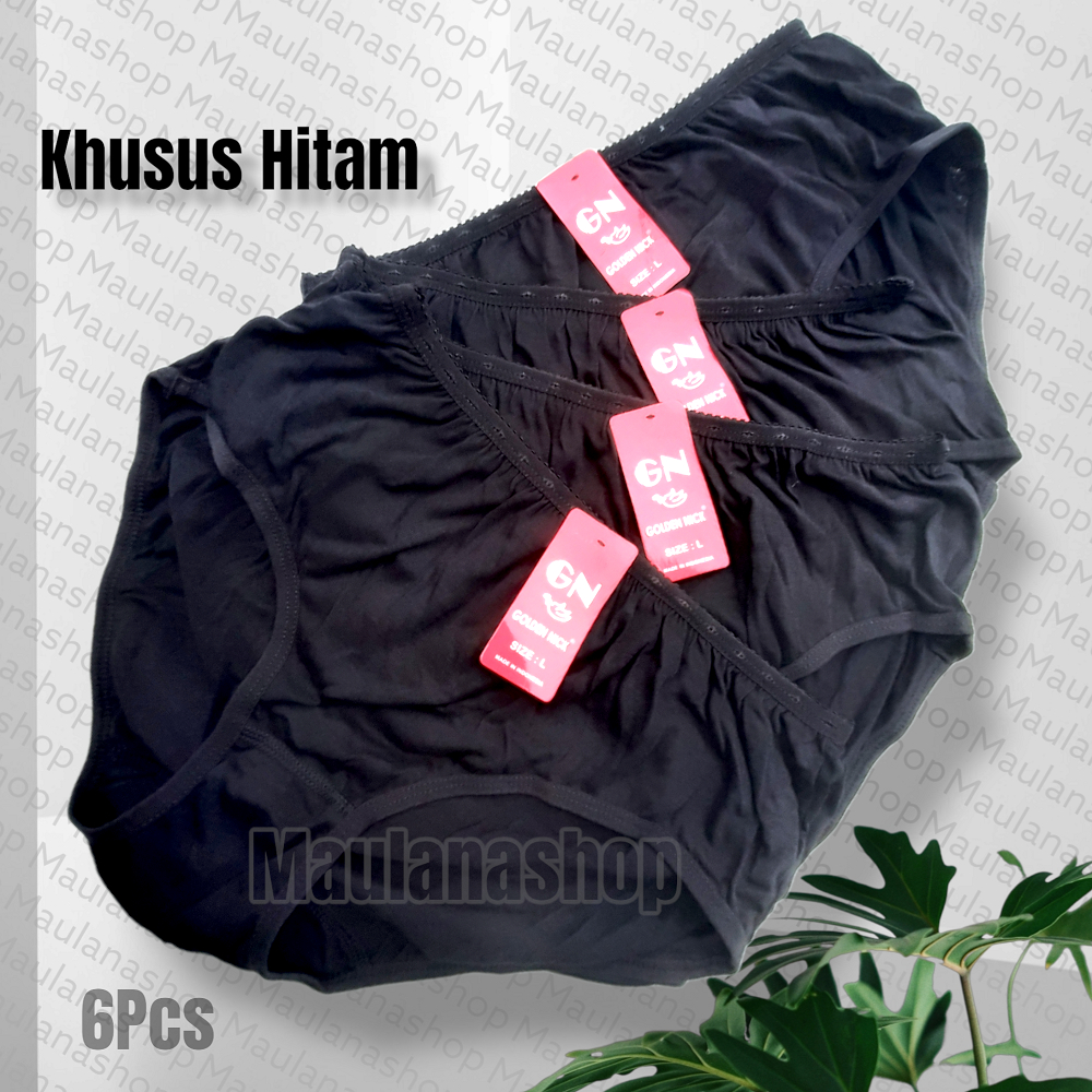 Jual Cd Golden Nick 937 Hitam | Celana Dalam Wanita Dewasa 6Pcs Katun ...