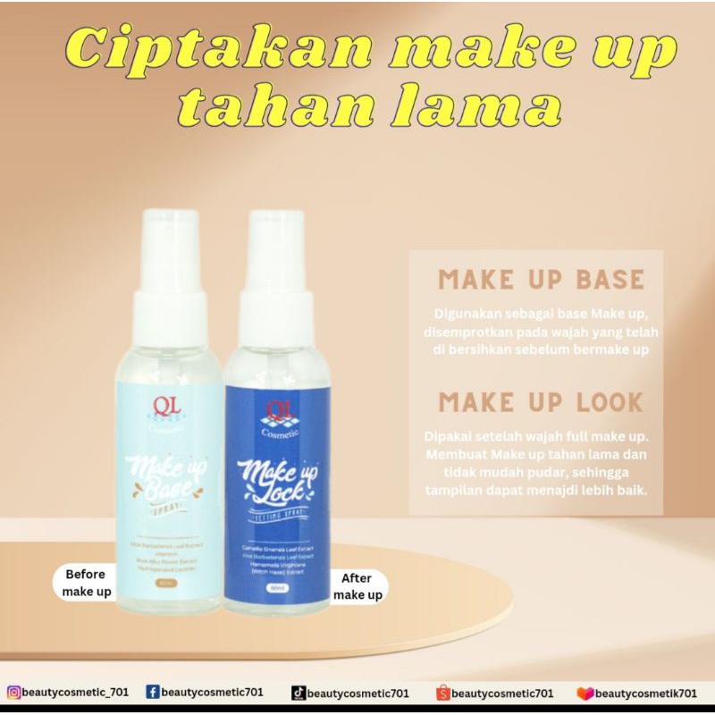 Jual QL Cosmetic - Make Up Lock Setting Spray 60ml | Shopee Indonesia