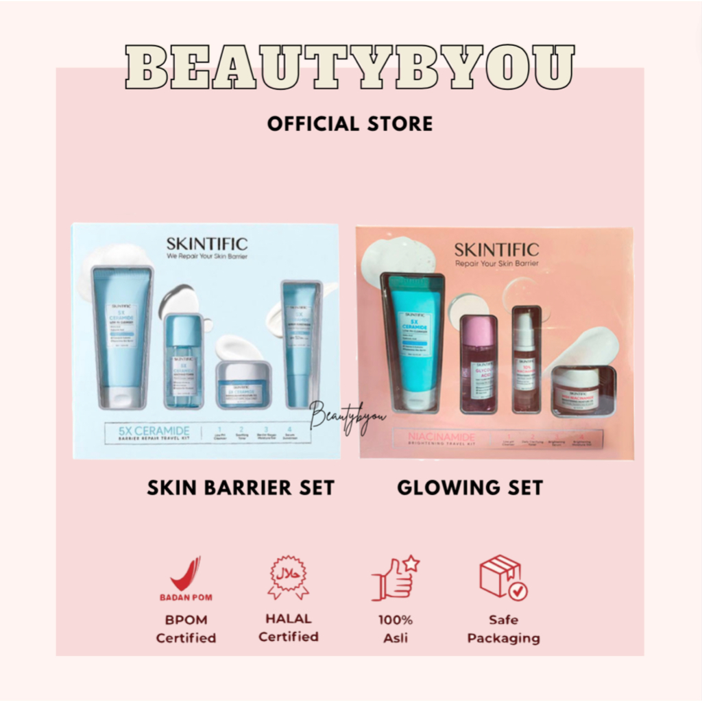 Jual SKINTIFIC 5X Ceramide Travel Kit Size Skincare BIRU | Niacinamide ...