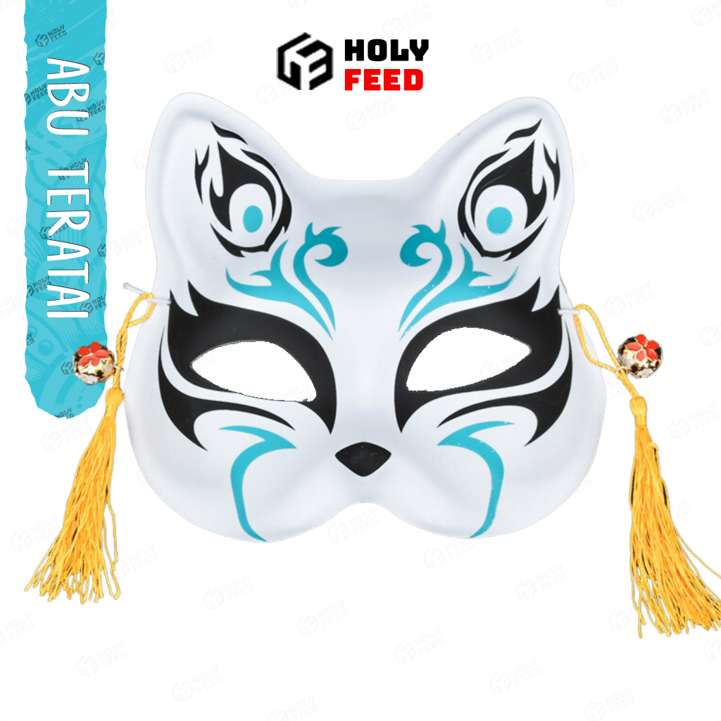 Jual Topeng Anbu Kucing Setengah Wajah Japanese Ninja Kucing Demon ...