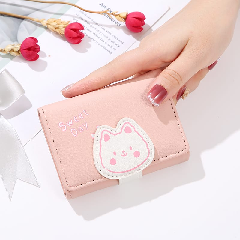 Jual TASBLUE Dompet Lipat Mini Wanita Dompet Wanita Motif Animal Cute ...