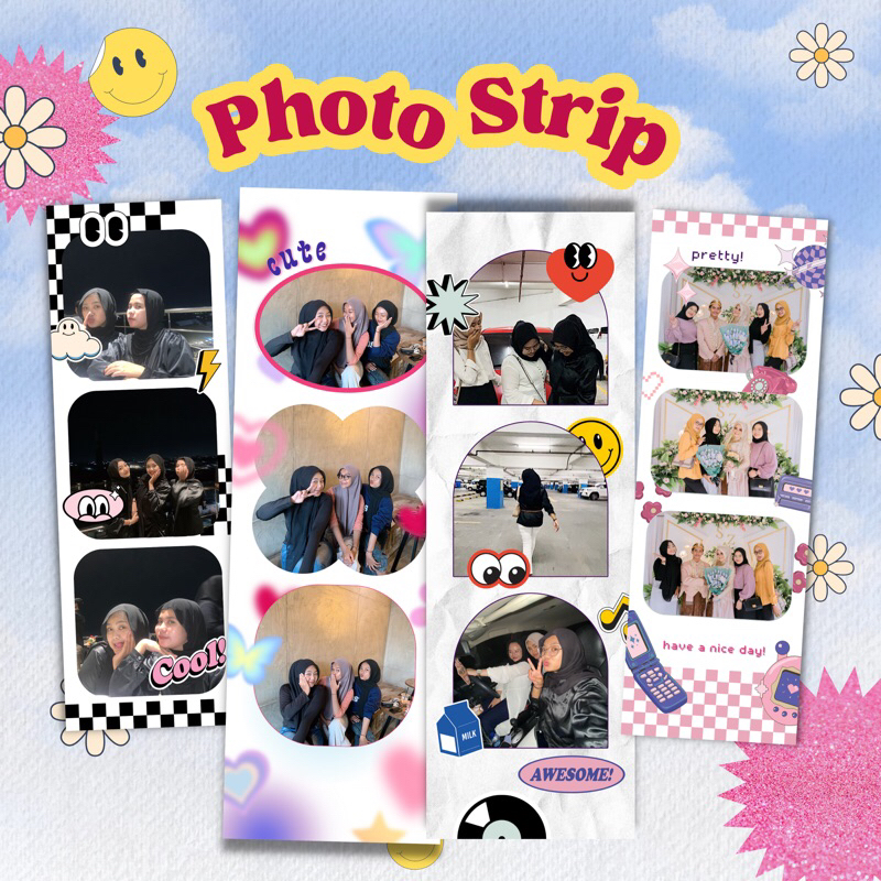 Jual PHOTO STRIP CETAK FOTO STRIP PHOTOBOOTH AESTHETIC | Shopee Indonesia