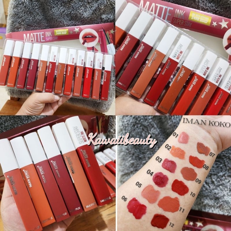 Jual IMAN KOKO LIPCREAM SUPERSTAY INK(PERPAPAN ISI 12PCS) | Shopee ...