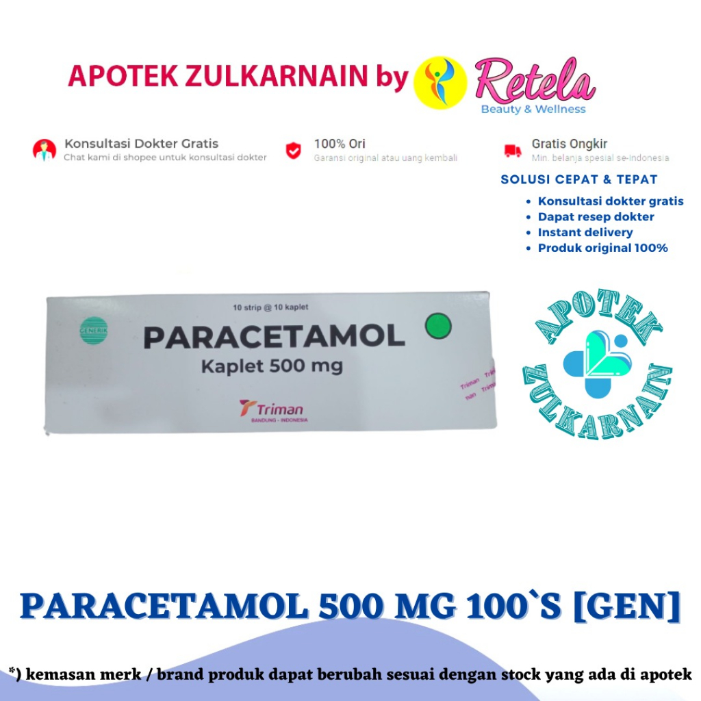 Jual Paracetamol 500Mg 100`S[Gen] | Shopee Indonesia