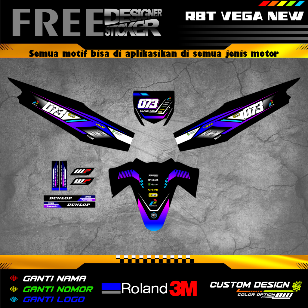 Jual Decal Stiker Motor RBT Vega New Custom | Shopee Indonesia