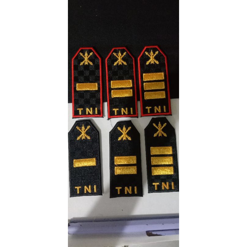 Jual pangkat pdu arhanud letda lettu kapten stap lis merah | Shopee ...