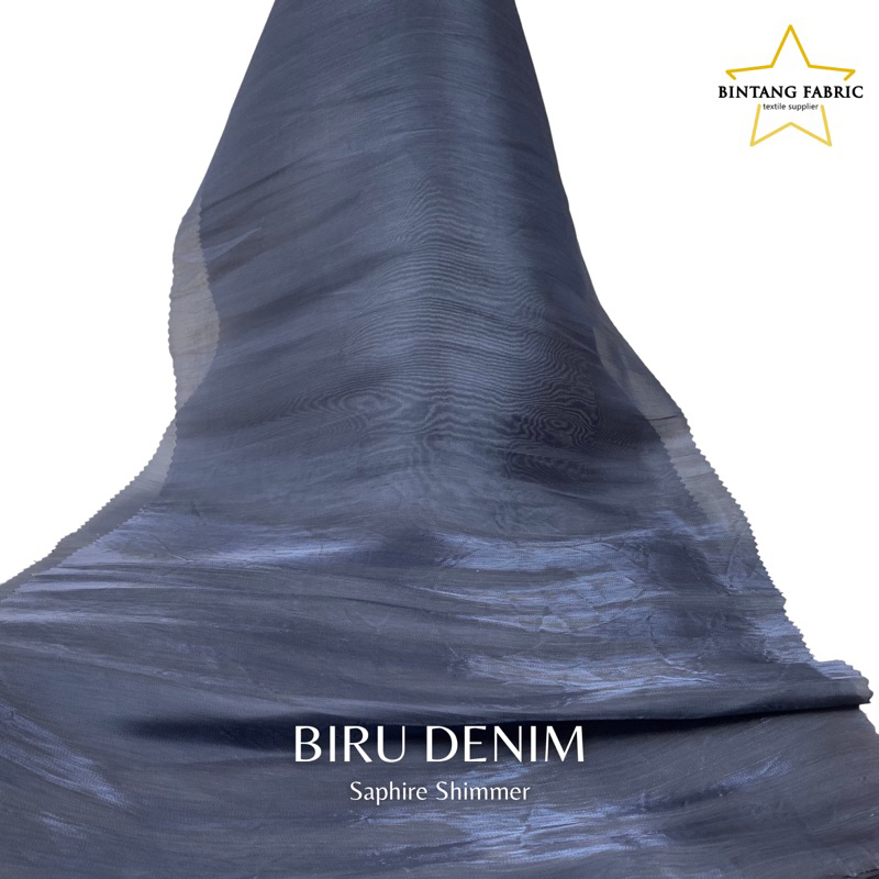 Jual Bahan Kain Saphire Shimmer Zashimmer Luna Organza 0,5 meter ...