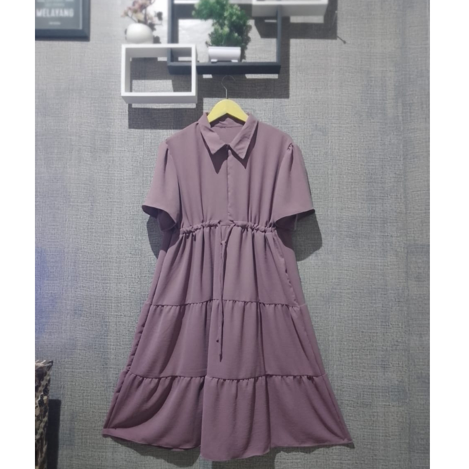 Jual Daster Dress Cringkle Divarina Model Terbaru Baju Santai Gaun ...