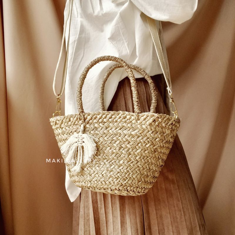 Jual Tas Bali Selempang Wanita Anyaman Kerajinan Handmade Etnik RIBBON ...