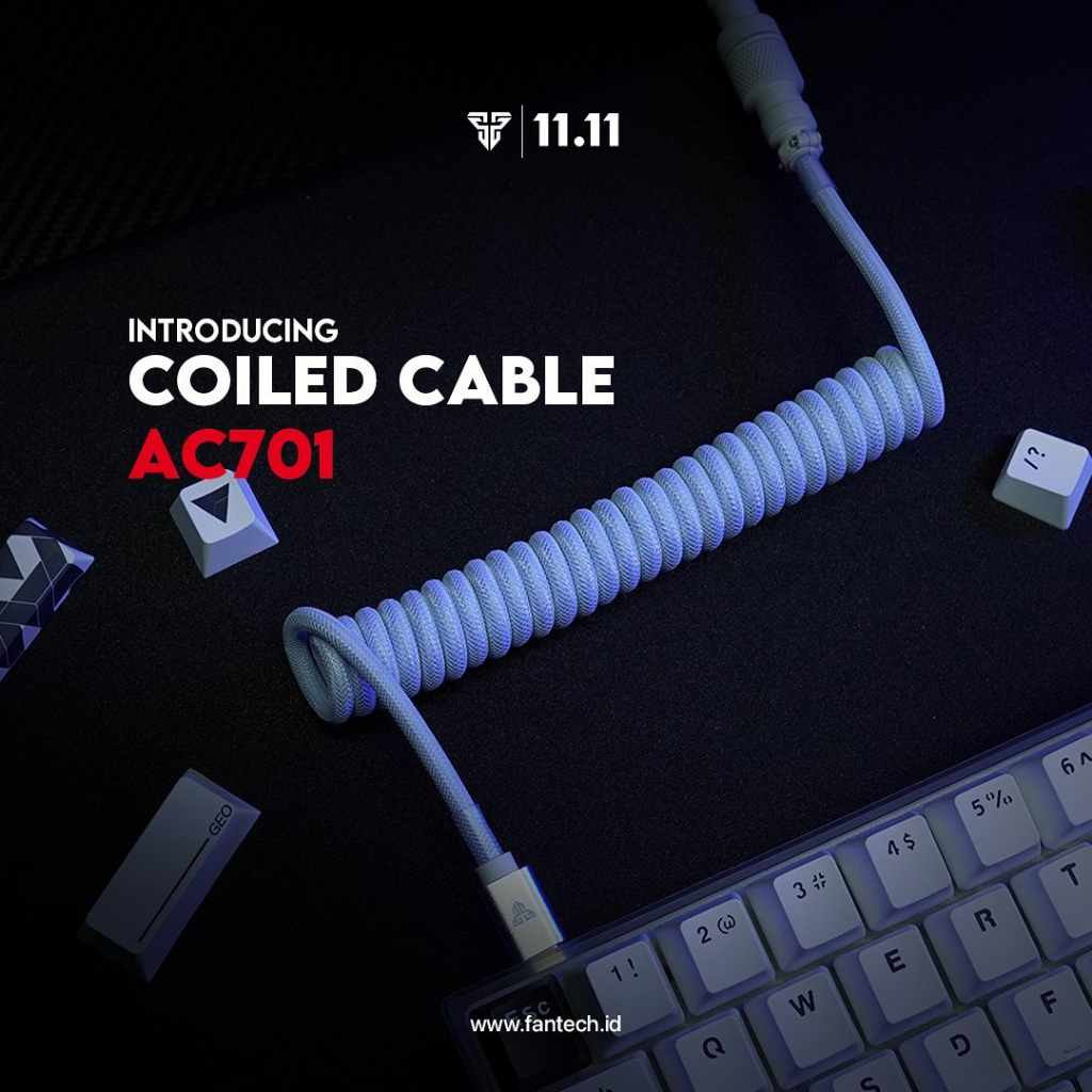 Jual Coiled Cable Aviator Fantech AC701 USB Type C for Mechanical ...