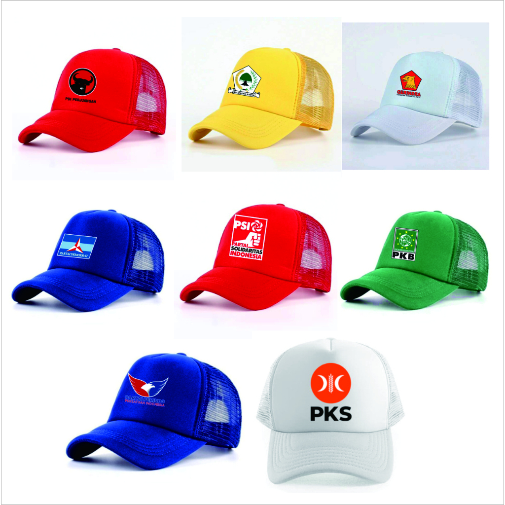Jual TOPI TRUCKER PARTAI PESERA PEMILU 2024 INDONESIA / 3Y STORE DEPOK ...