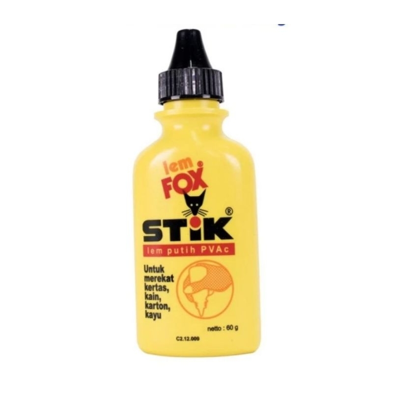 Jual Lem Fox Putih Stick Glue 60gr Kemasan Kuning | Shopee Indonesia