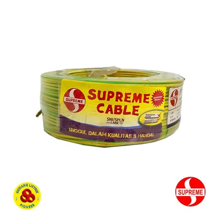 Jual Supreme Kabel NYA 1x1.5mm @100 Meter Kuning Hijau Kawat Tembaga Tunggal 1.5mm 100m | Shopee ...