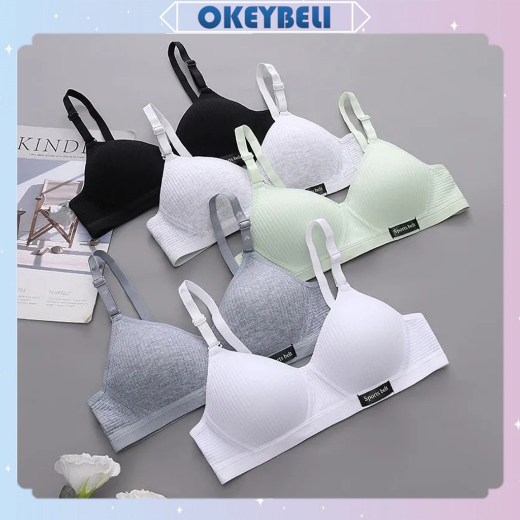 Jual •OKEY BELI•BR1366 BH Bra Motif Polos Pushup Style Senam Zumba Yoga ...