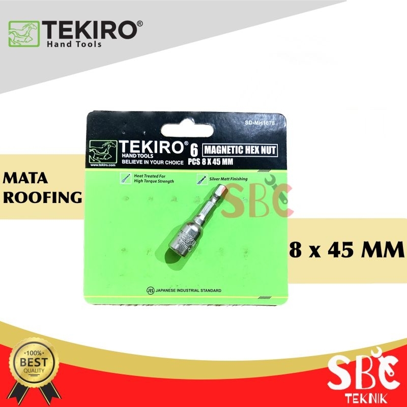 Jual TEKIRO Mata Sok Roofing 8 x 45 mm Bor Baut Baja Ringan 8x45 Magnetic | Shopee Indonesia