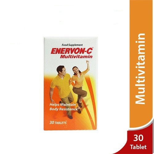 Jual Enervon C Isi 30 Tablet Multivitamin Vitamin C Menjaga Daya Tahan ...