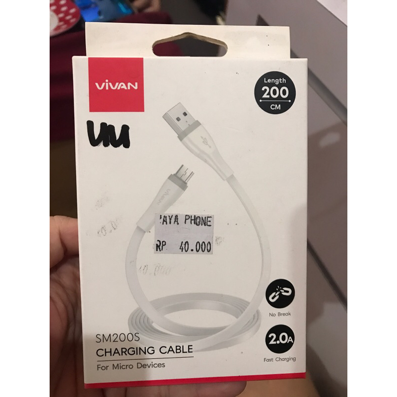 Jual KABEL VIVAN MICRO 2 METER SM200S | Shopee Indonesia