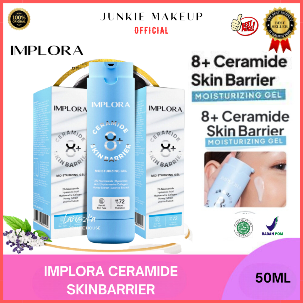 Jual 𝗝𝗨𝗡𝗞𝗜𝗘 𝗠𝗔𝗞𝗘𝗨𝗣 - Implora Moisturizer Skincare Skin Barrier ...