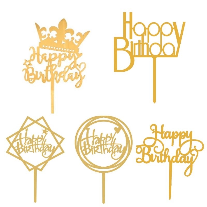 Jual TOPPER HAPPY BIRTHDAY AKRILIK ACRYLIC HBD SELAMAT ULANG TAHUN ...