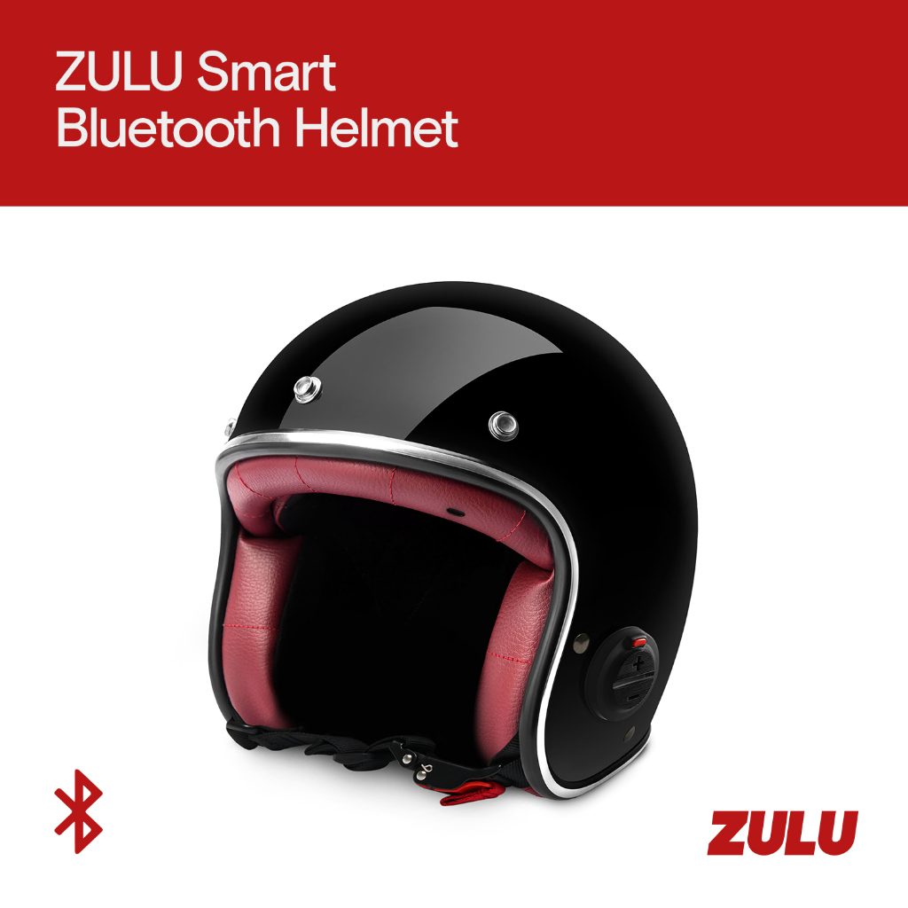 Jual ZULU Smart Bluetooth Helmet Osiris Black Maroon Chrome | Shopee ...