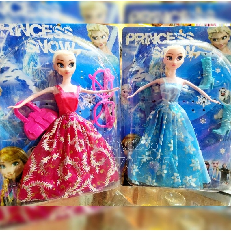 Jual Mainan Anak Boneka Barbi Frozen Bahan Bagus Kacamata Tas Aksesoris ...