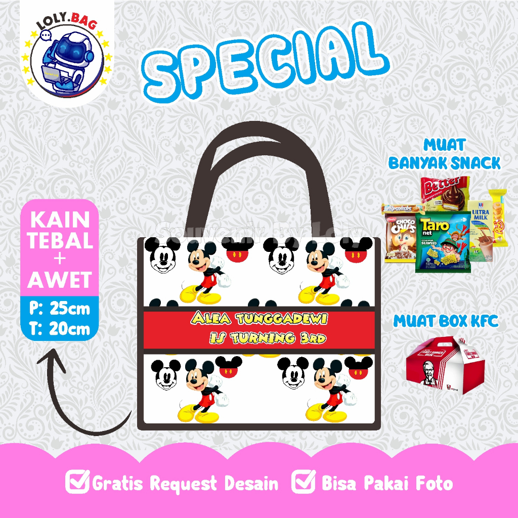 Jual Goodie Bag HITAM /Tas Ultah Custom/Goodie Bag Custom/Tas Ultah ...