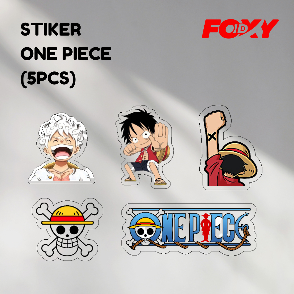 Jual (5 Pcs) Stiker One Piece / Luffy 5 Gear / Stiker Luffy / Stiker ...